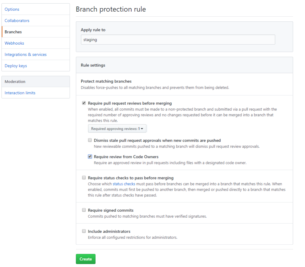 Github的branch權限設定 - Required pull request reviews before merging ...